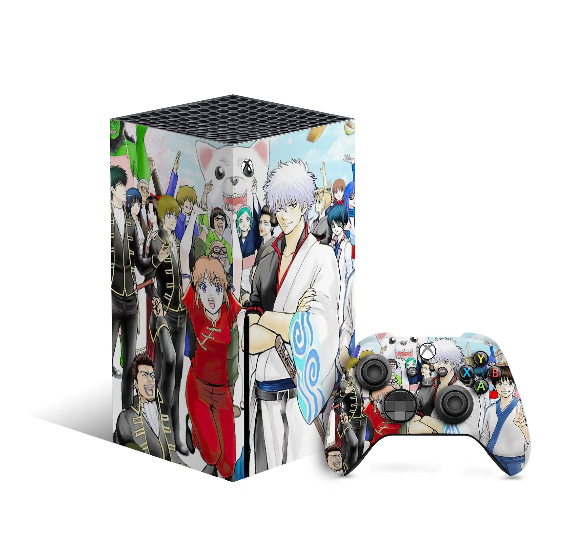 Silver Souls Anime TV Series Gintoki X-box-Series-X Console Controllers Skin Decals Stickers Wrap Vinyl for X-box-Series-X Console