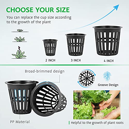 VIVOSUN 25 Pack 3 Inch Net Pots Heavy Duty Net Cups with 12 Pcs Plant Labels