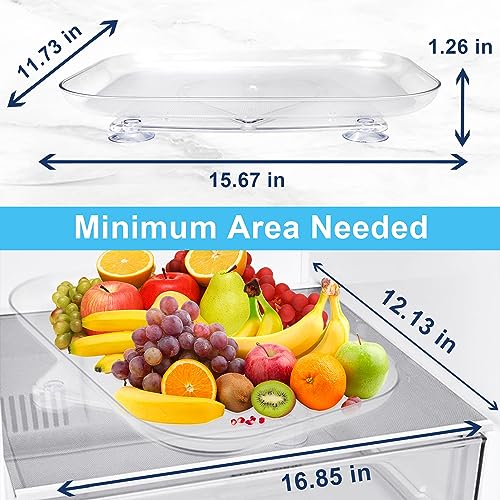 Lazy Susan for Refrigerator, Square Lazy Susan Turntable Organizer for Refrigerator, 15.67"kitchen fridge organizers and storage,for Cabinet,Pantry, Bathroom,Makeup Vanity top, Home condiment Lazy Sus