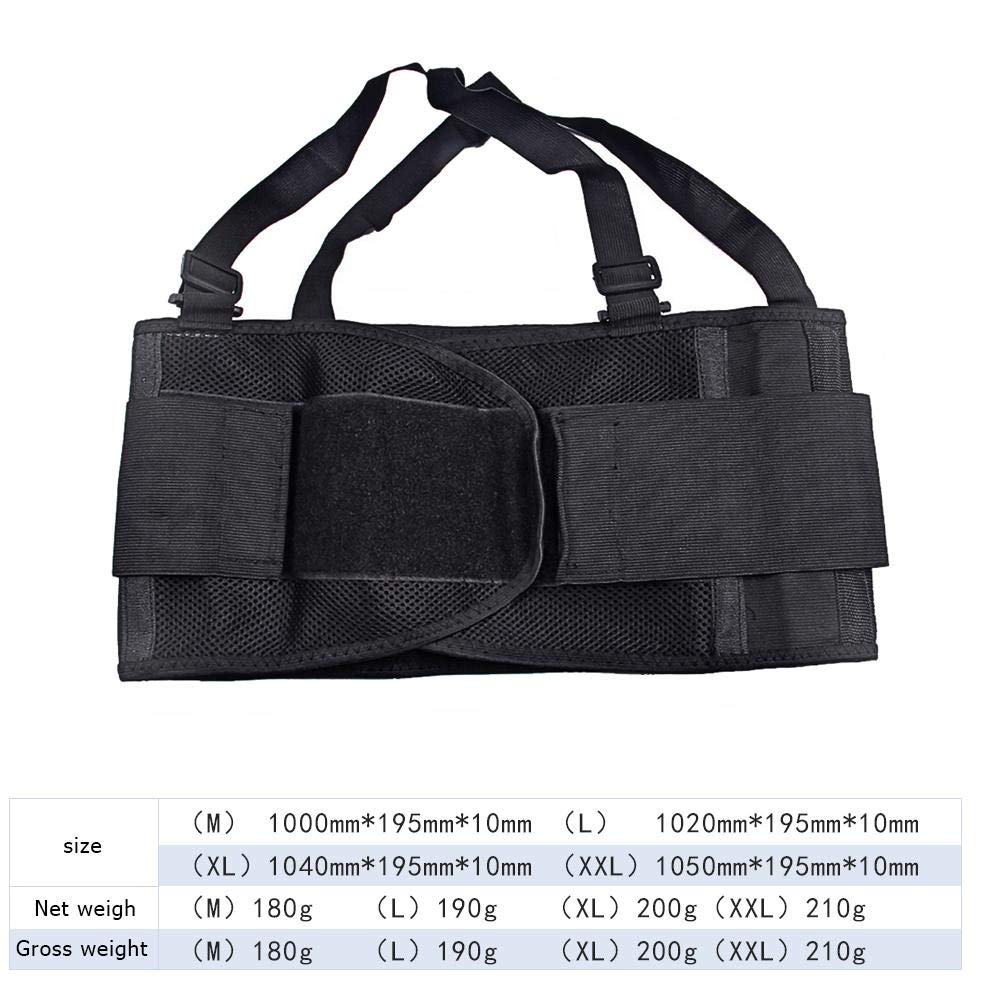 LSRRYD Lumbar Support Belt Portable Adjustable Elastic Back Waist Support Lumbar Brace Belt for Pain Relief and Injury Prevention for Men and Women (Size : M)