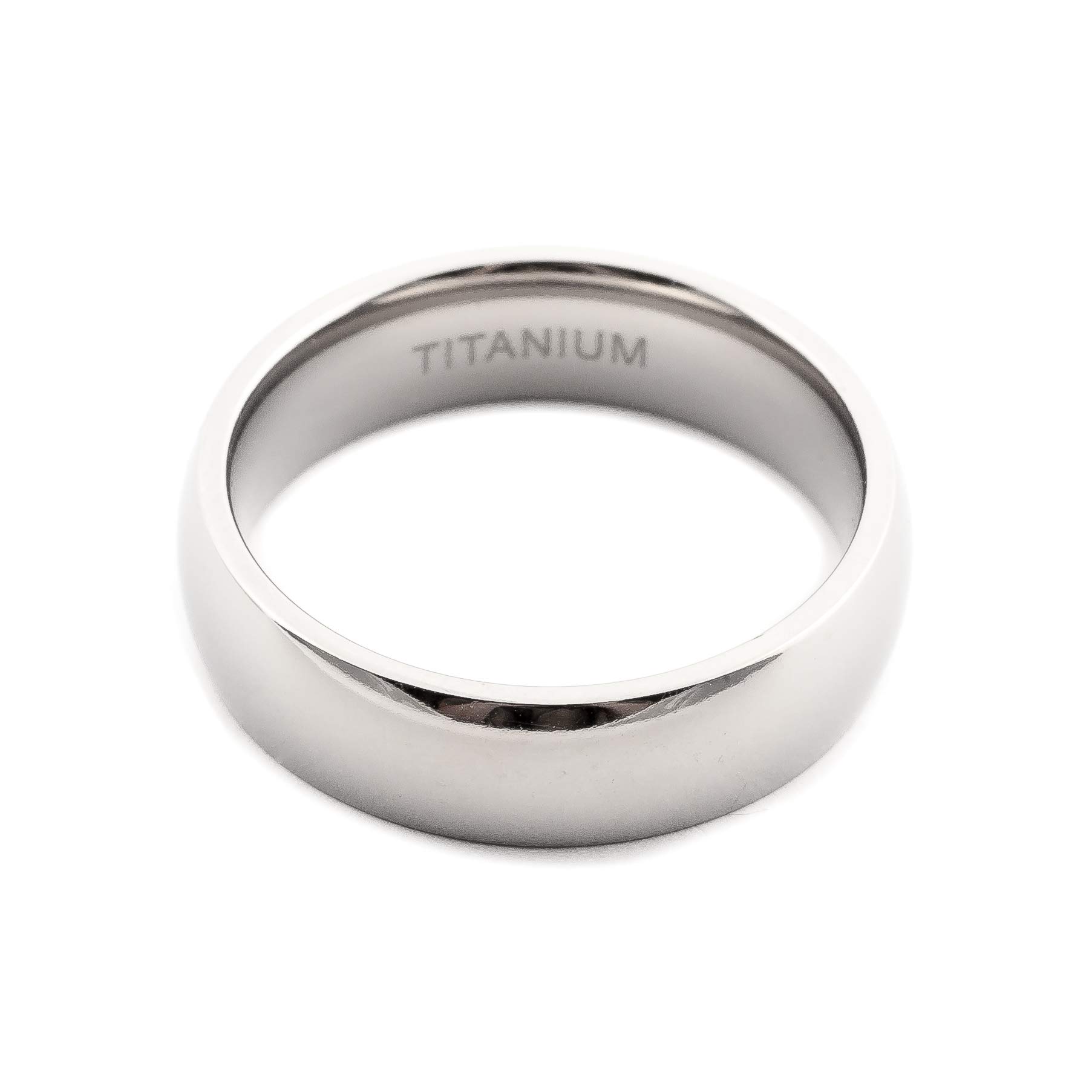 JFSG 2mm, 4mm, 6mm Titanium Plain High Polish Wedding Band Ring (6mmX10)