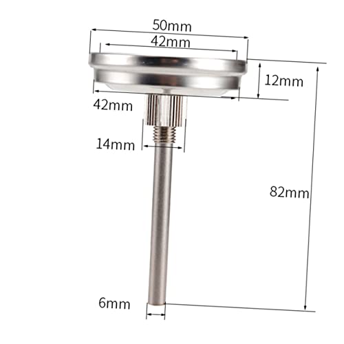 YARNOW - Pizza Roasting Baking Food Stainless Measurement Oven Gauge Fry Grill Temperature Deep Barbecue Practical Warming Frying Kitchen Smoker Pointer Steel -β for