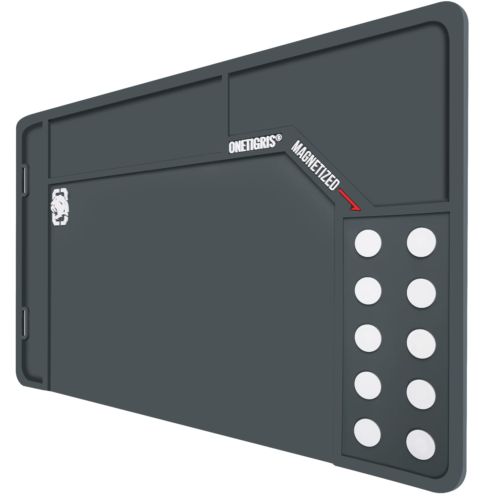 OneTigris Cleaning Mat - Anti-Slip Rubber Mat Magnetic Maintenance Mat, 16.57"x 10.39"