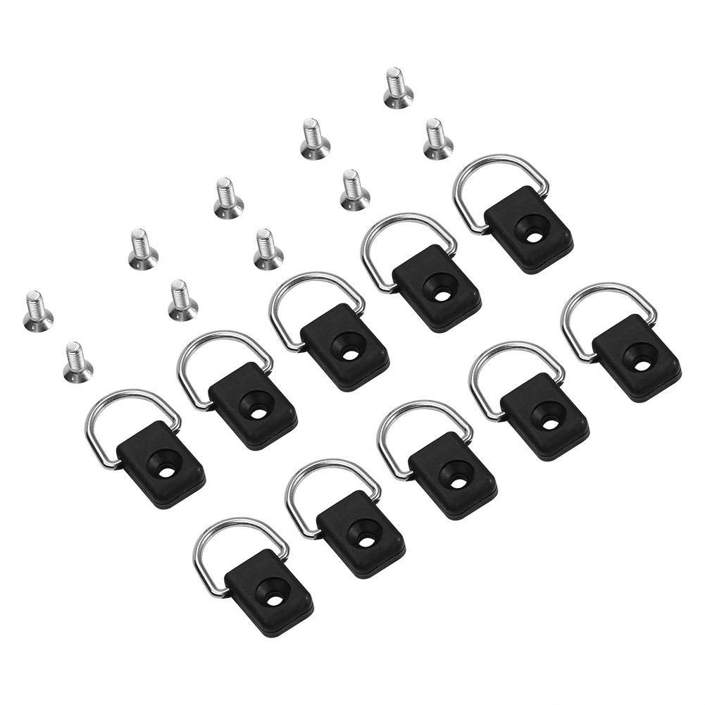 Kayak D Ring, 10 Pack Safety Fitting Canoe Kayak D Ring Outfitting Fishing Rigging for Bungee Kayak Boat Accessories