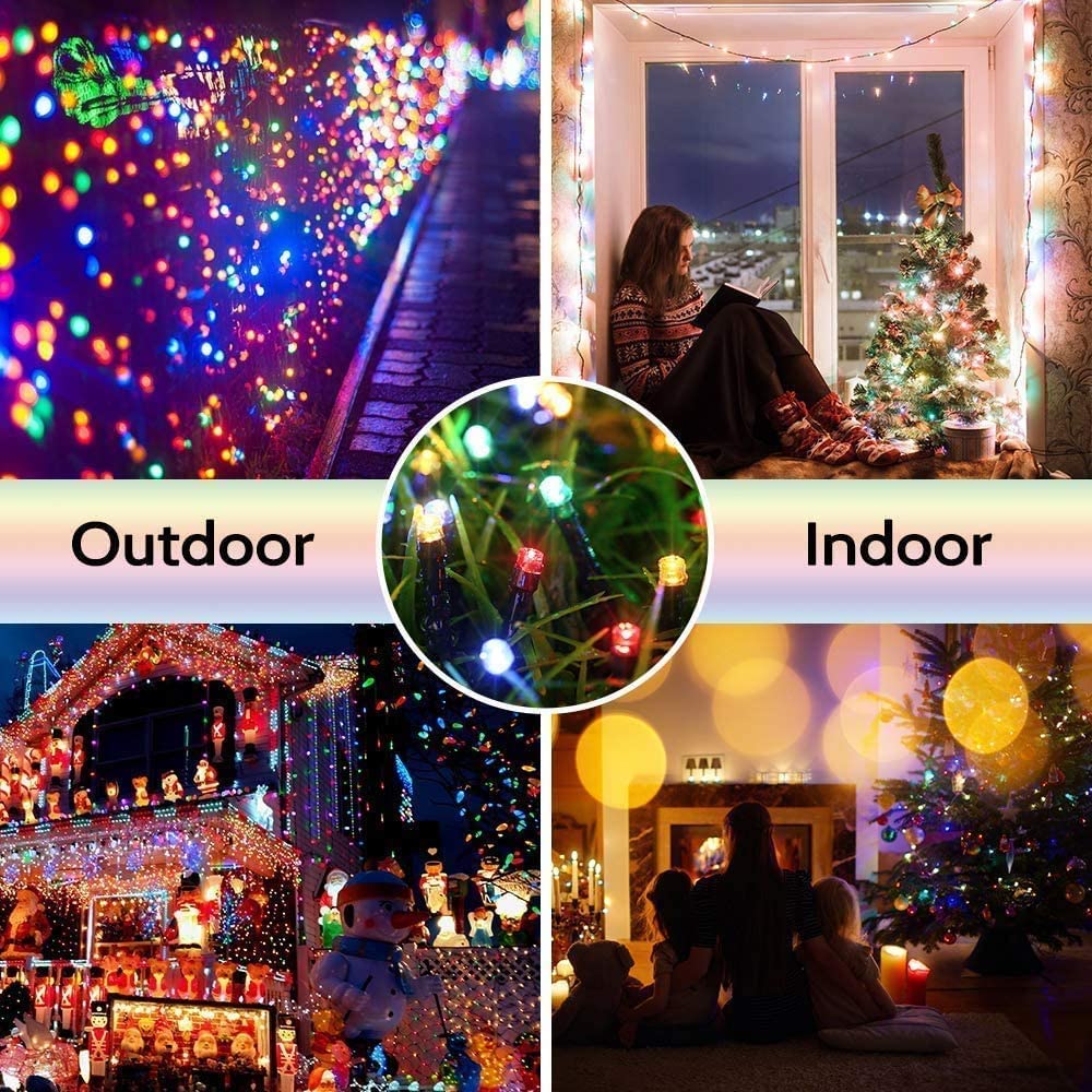 Joomer Purple Halloween Lights 82FT 200 LED Connectable Halloween String Lights with 8 Modes Timer Waterproof Plug-in Purple String Lights for Indoor Outdoor Halloween Decorations