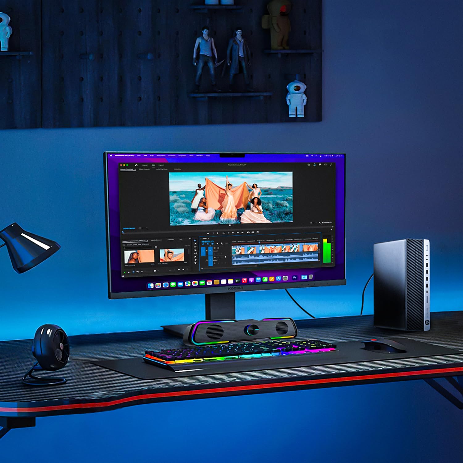 HP EliteDesk 800 G3 SFF Desktop Computers i7-7700 3.6 GHz PC,32GB DDR4,512GB SSD,DVDRW,DP,HDMI,Built-in AX210 Wi-Fi 6e Bluetooth 5.2,Wireless Keyboard & Mouse + RGB Speaker (Renewed)