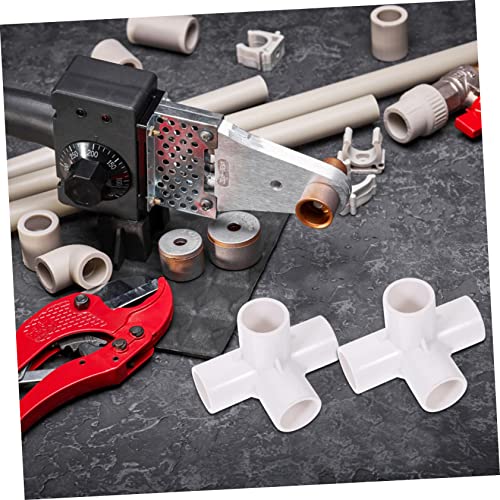YARNOW PVC 50 Pcs Water Pipe Elbow Frame Hangers Clothes Rack with Shelf A Frame Tent PVC Dress Hangers PVC Pipe Fittings Pipe Connector for Storage Frame PVC Pipe Tee White