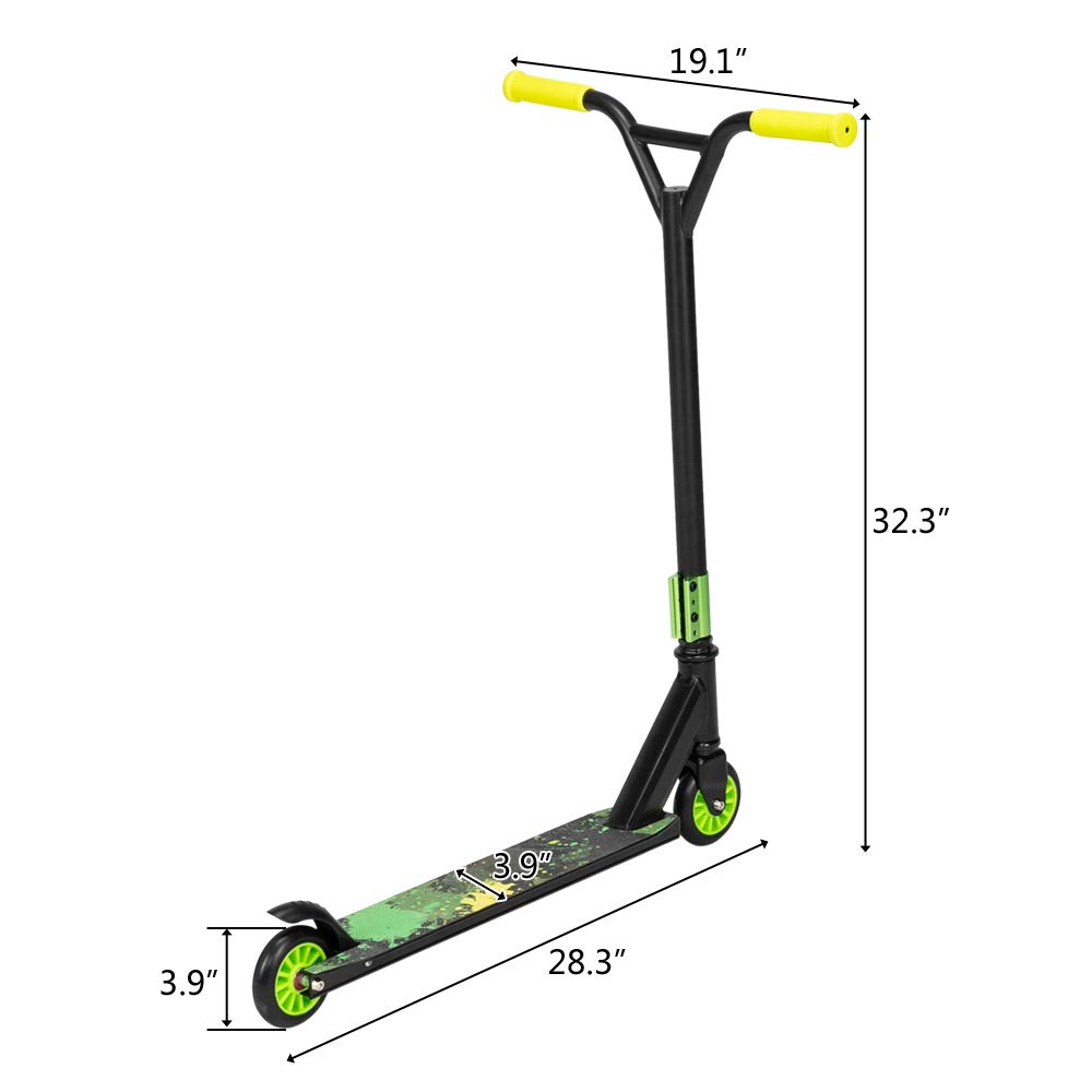 Pro Scooter for Teens and Adults, Freestyle Trick Scooter Green