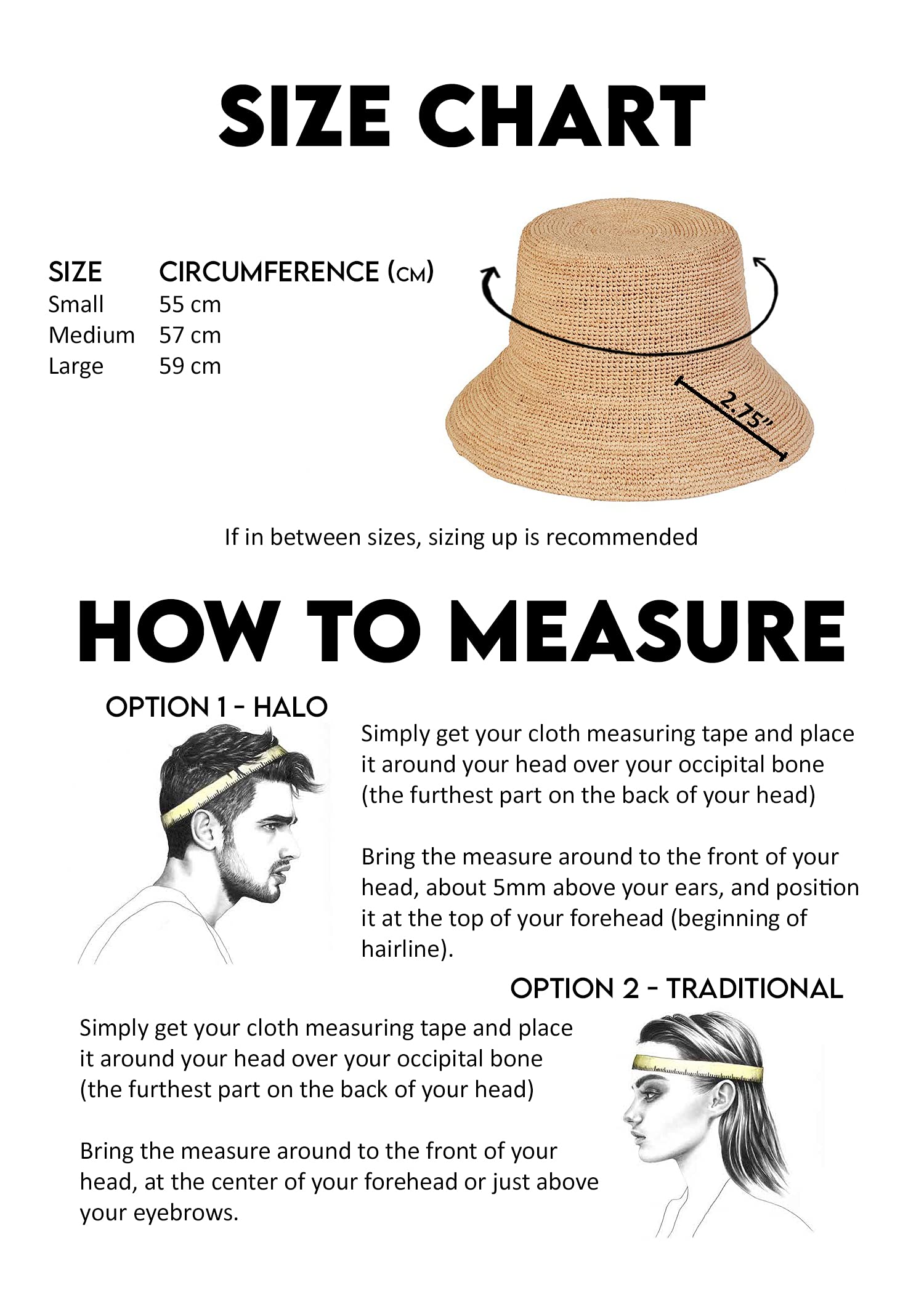 Lack of Color Women's The Inca Bucket Hat (Natural, Small (55 cm))