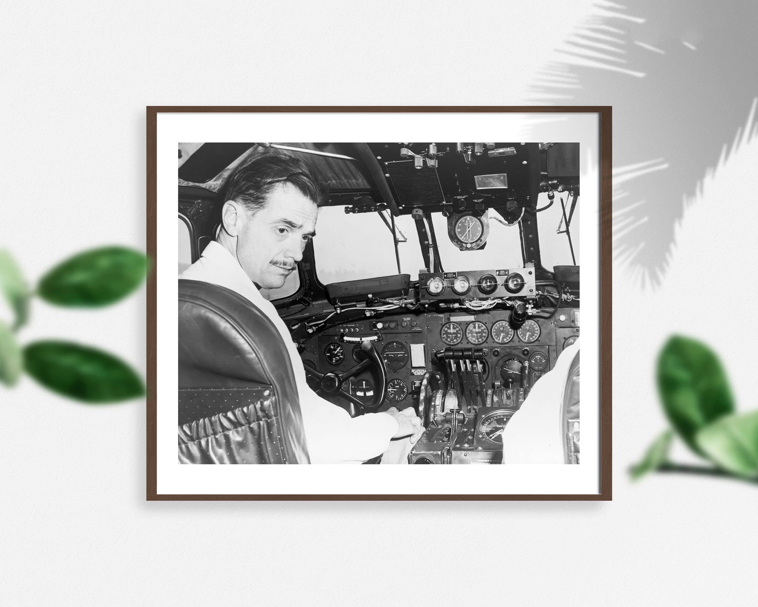 INFINITE PHOTOGRAPHS Photo: Howard Robert Hughes, Jr, 1905-1976, Aviator, Cockpit, Radar Size: 8x10 (Approximately)