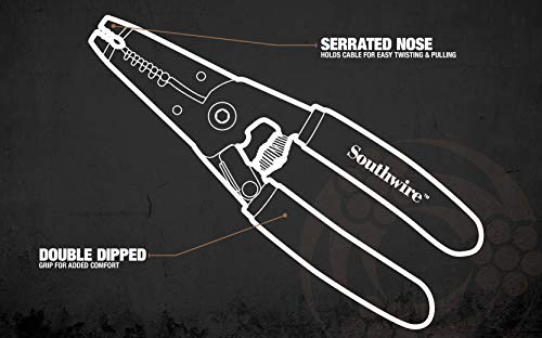 Southwire - 58278140 Tools & Equipment S1018STR Wire Stripping Tool, Wire Stripper and Wire Cutter for 10-18 AWG Solid Wire and 12-20 AWG Stranded Wire