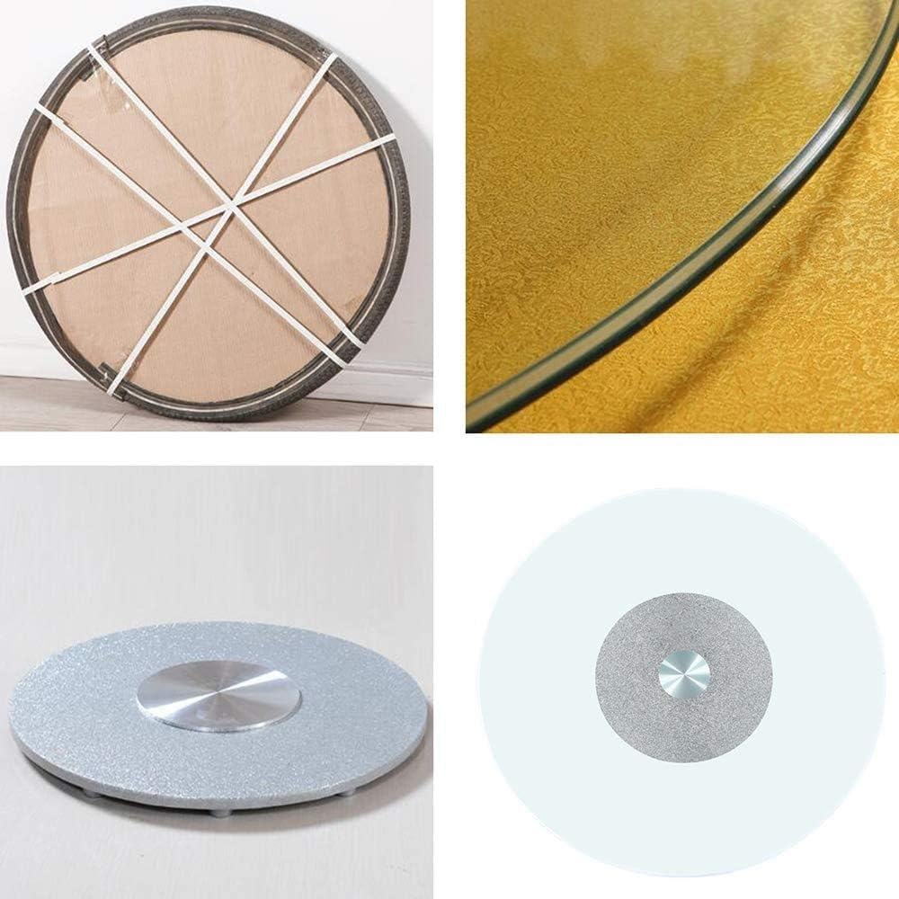 Lazy Susans Turntable 50-120cm Lazy Susan Turntable, Tempered Glass Round Rotating Tray For Kitchen Dining Table Serving Plate With Silent Bearing, Transparent (Size : Ø50cm/20inch)