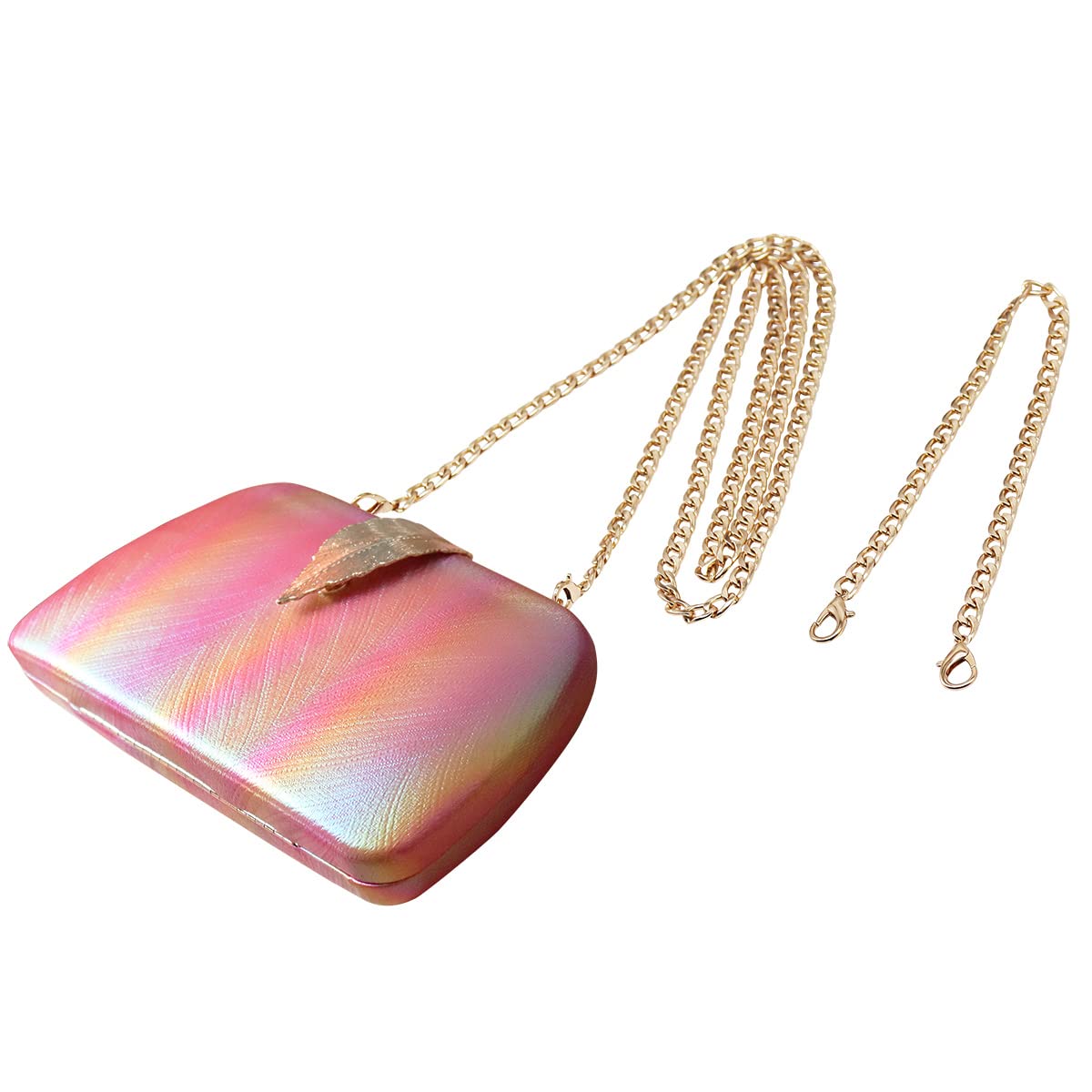 Mogor Women‘s Gradual Change Color Small Evening Bags Formal Bridal Wedding Clutches Purses Prom Cocktail Party Handbags