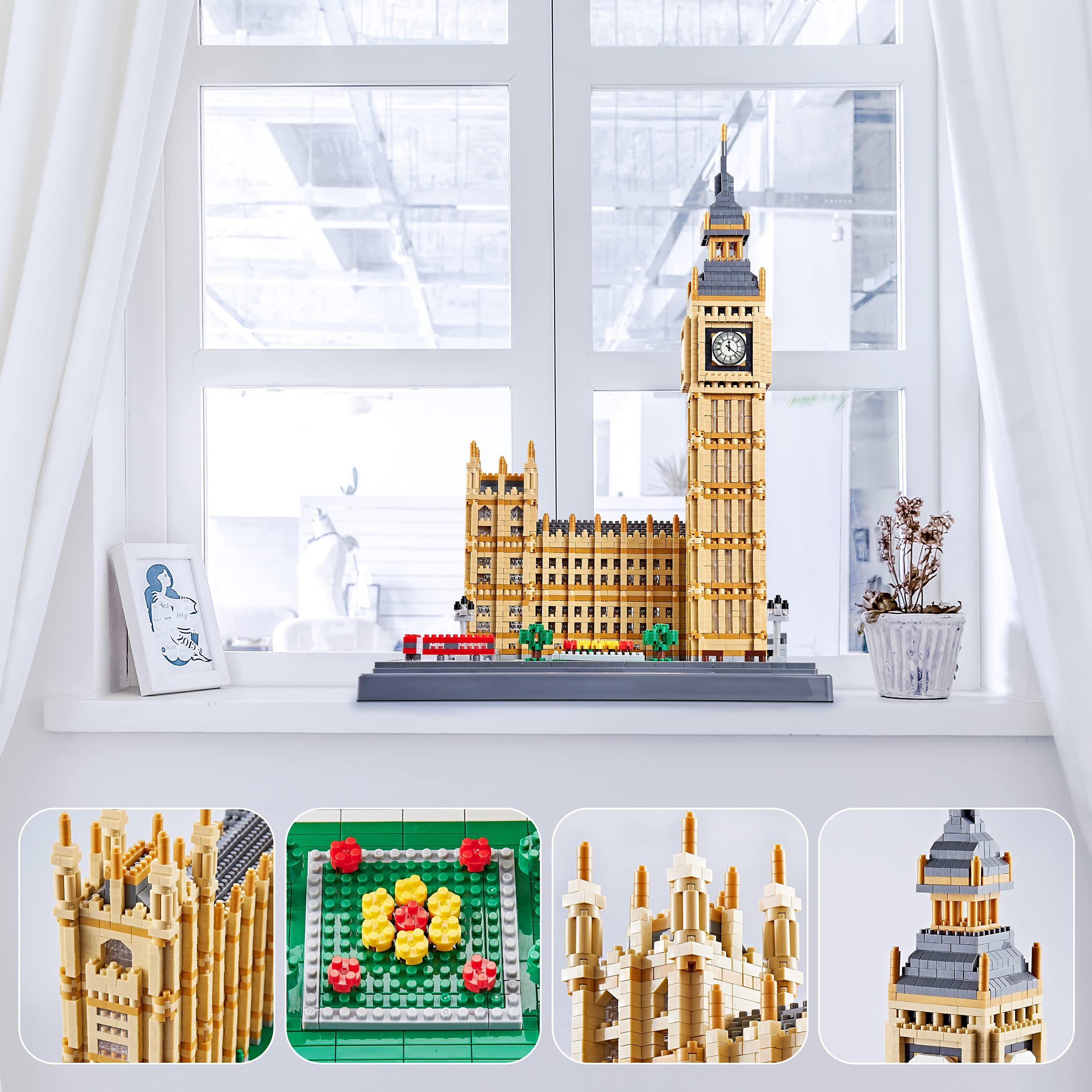 LUKHANG Gift Architecture : Dubai Skyline Model Building Set Model Kit and Gift for Kids and Adults,Micro Mini Block 2545pieces (with Color Package Box)