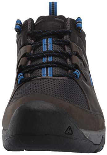 KEEN Men's Steens Vent Low Height Breathable Hiking Shoes, Magnet/Sky Diver, 11