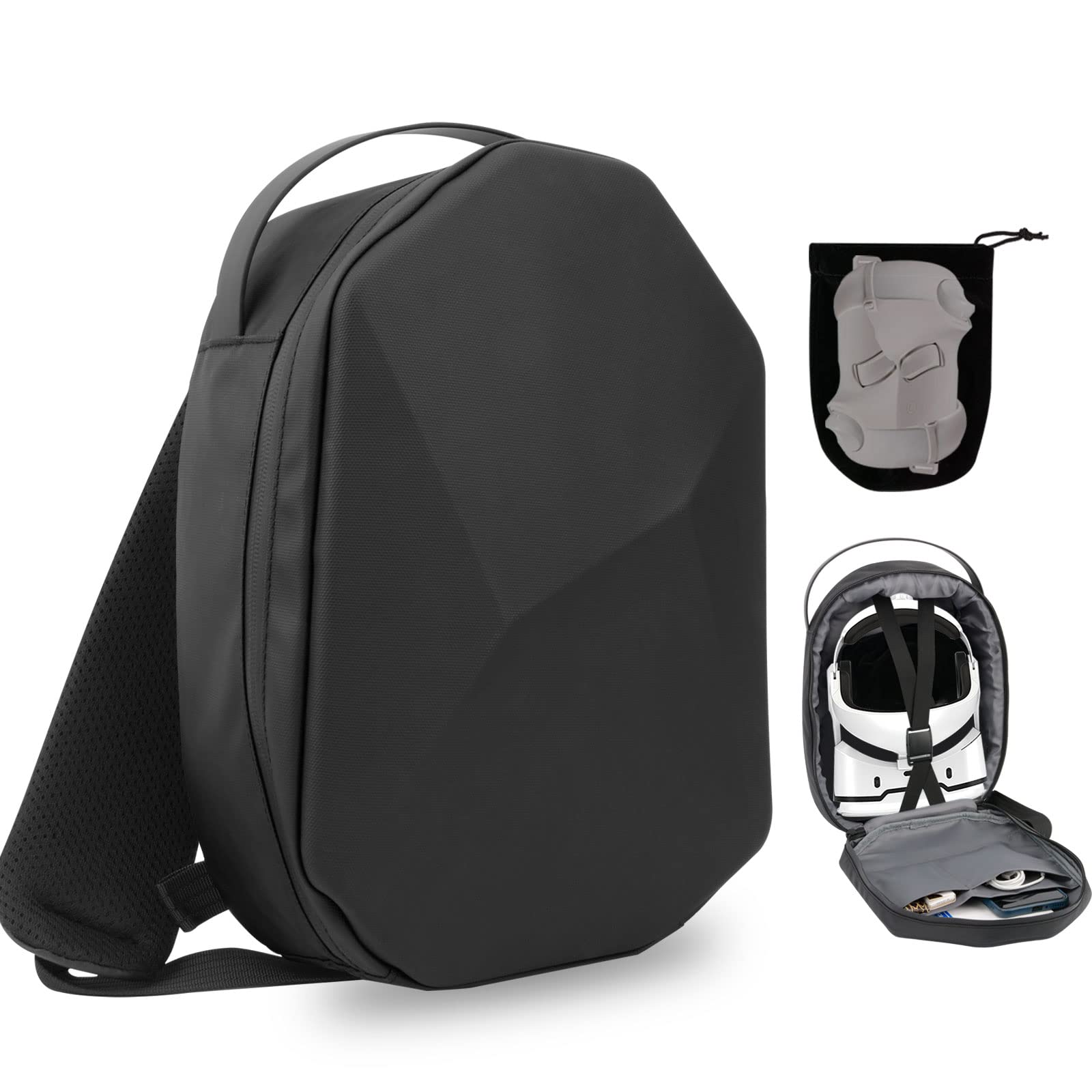 ProCattle Hard Shell Carrying Case Compatible with Oculus Quest VR Gaming Headset and Touch Controllers Accessories,Crossbody Shoulder Chest Backpack Suitable for Travel and Home Storage- Black
