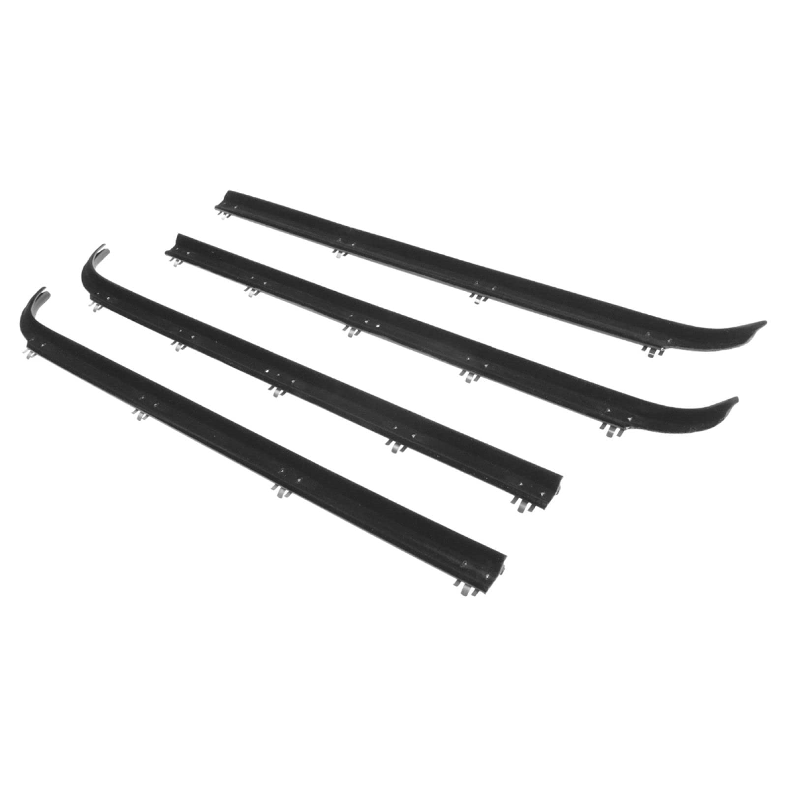 Inner & Outer Window Sweep Felts Seals Weatherstrip 4 Pc Kit Set for Ford Truck