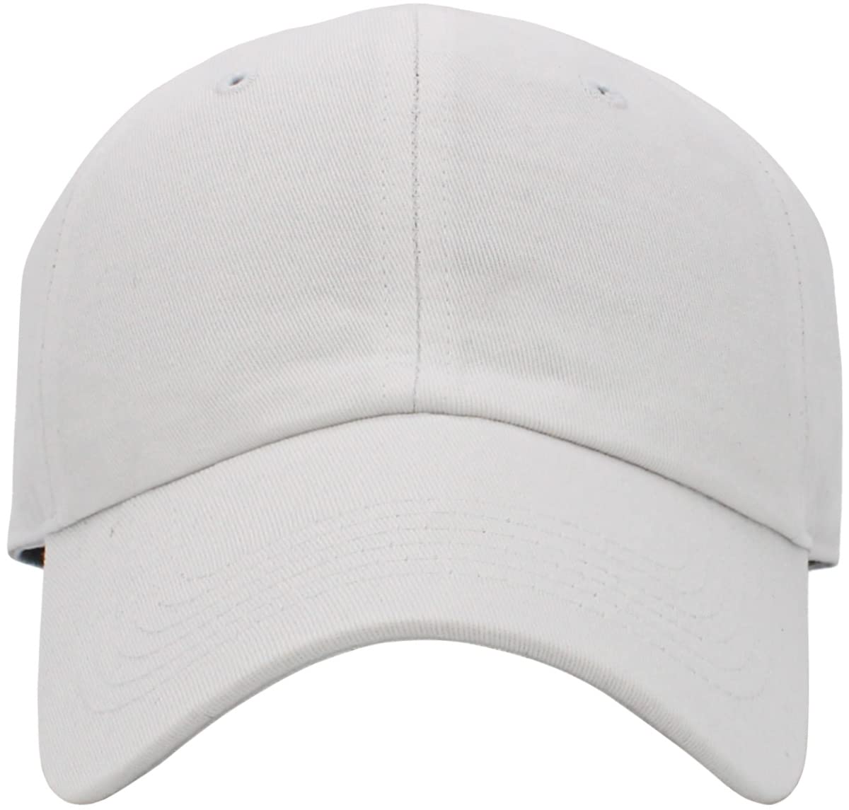 KBETHOS White Classic Adjustable Dad Hat - 100% Cotton Unisex Baseball Cap for Casual Wear
