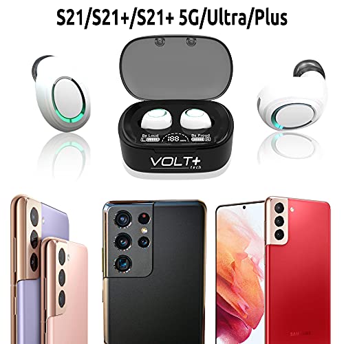 VOLT+ Plus TECH Wireless V5.1 PRO Earbuds Compatible with Honor Magic Vs IPX3 Bluetooth Touch Waterproof/Sweatproof/Noise Reduction with Mic (White)