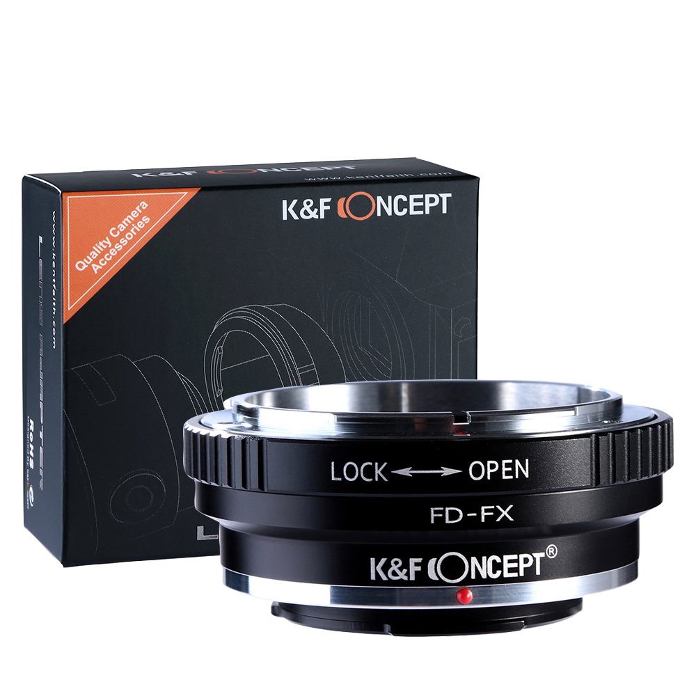 K&F Concept Lens Adapter + Lens Cleaning Cloth - fits FUJIFILM - X (FX) Mount Cameras for Canon FD Mount Lenses
