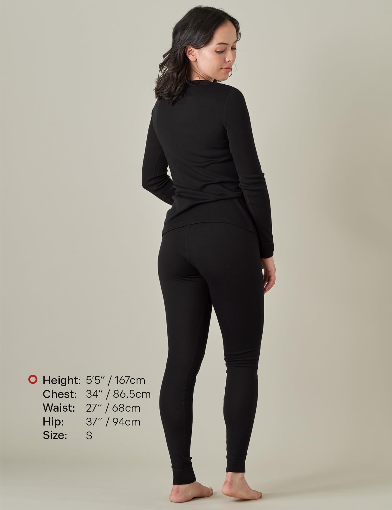 LAPASA Womens 100% Merino Wool Base Layer Set Lightweight Thermal Underwear Long John Top & Bottom Warm Cold Weather L58 XX-Large 1. Lightweight Black 1 Set