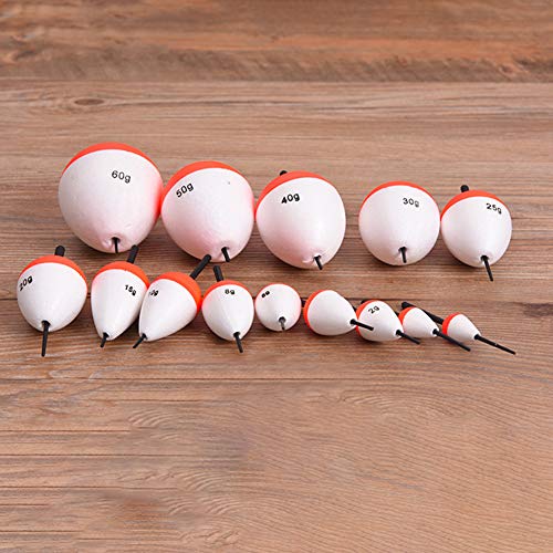 kaaka 14Pcs Vertical Sea Fishing Floats for Professional Fishing Tackle Buoy Accessories