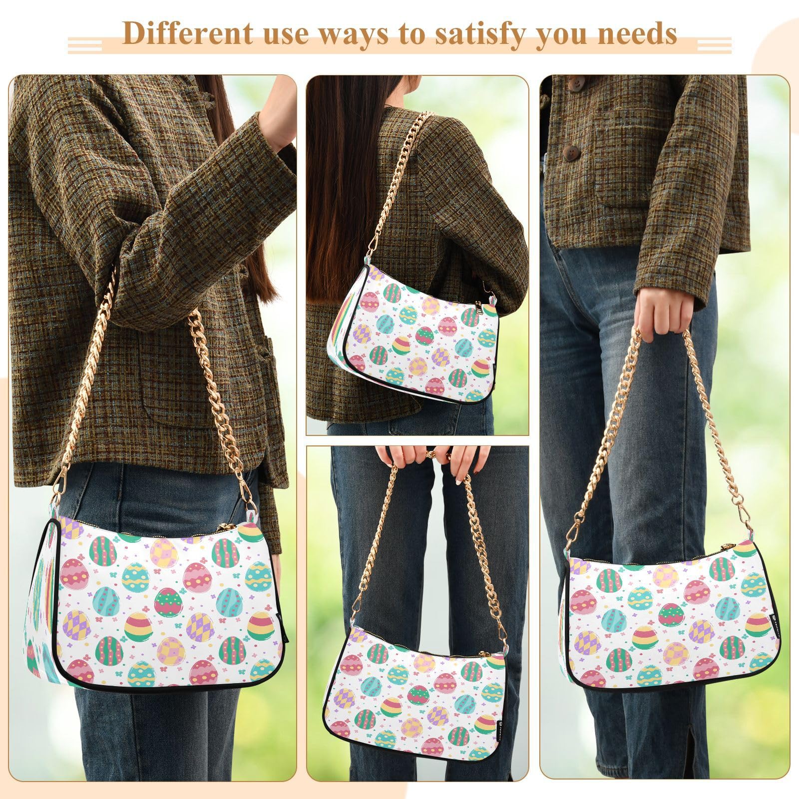 JSTEL Women Large Tote Top Handle Shoulder Bags Crows In The Fores Patern Ladies Handbag