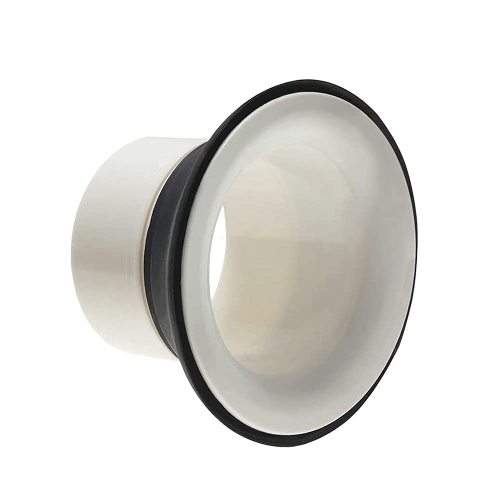 QONIA Drum Enhancer ABS Rubber Drum Enhancer with Black Port Hole Protector,Mic Hole Drum Head,White