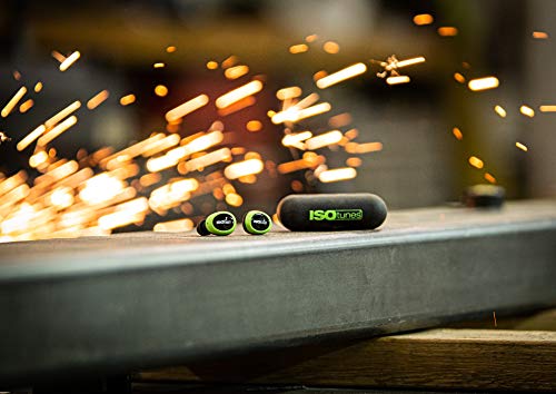 ISOtunes Free True Wireless Earplug Earbuds, 22 dB Noise Reduction Rating, 21 Hour Battery, Noise Cancelling Mic, OSHA Compliant Bluetooth Hearing Protector (Safety Green)