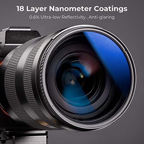 K&F Concept 77mm Circular Polarizer Optical Glass Lens Filter Ultra-Slim 18 Multi-Layer Coatings Circular Polarizing Filters for Camera Lens (K Series)