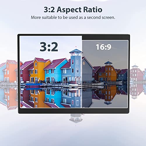 Portable Monitor, 10.5 inch 1920x1280 FHD HDR USB-C Portable Screen Dual USB C Mini HDMI IPS Small Computer Display with Speakers for Laptop PC Mac Surface Xbox Switch PS4/5 with Smart Cover