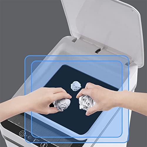 ZSEDP Smart Induction Automatic flip Trash can Household Toilet Narrow Gap Pressure Ring Garbage Sorting Trash can ( Color : OneColor , Size : 12L )