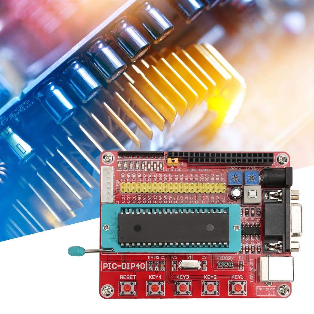 Learning Development Board, PIC16F877A Microcontroller Learning Board with RS232 Interface
