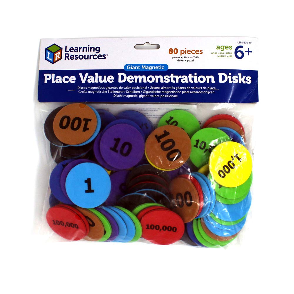 Learning Resources Giant Magnetic Place Value Demonstration Disks