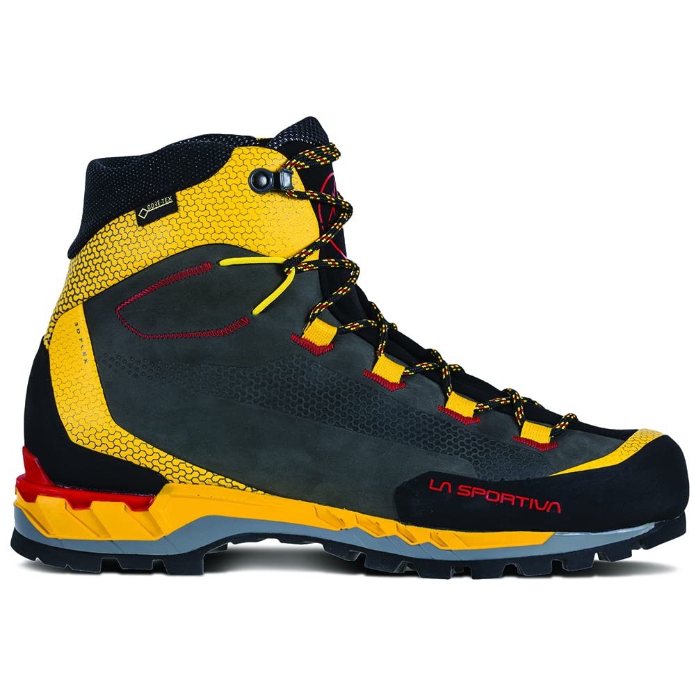 La Sportiva Mens Trango Tech Leather GTX Mountaineering/Hiking Boots, Black/Yellow, 8.5