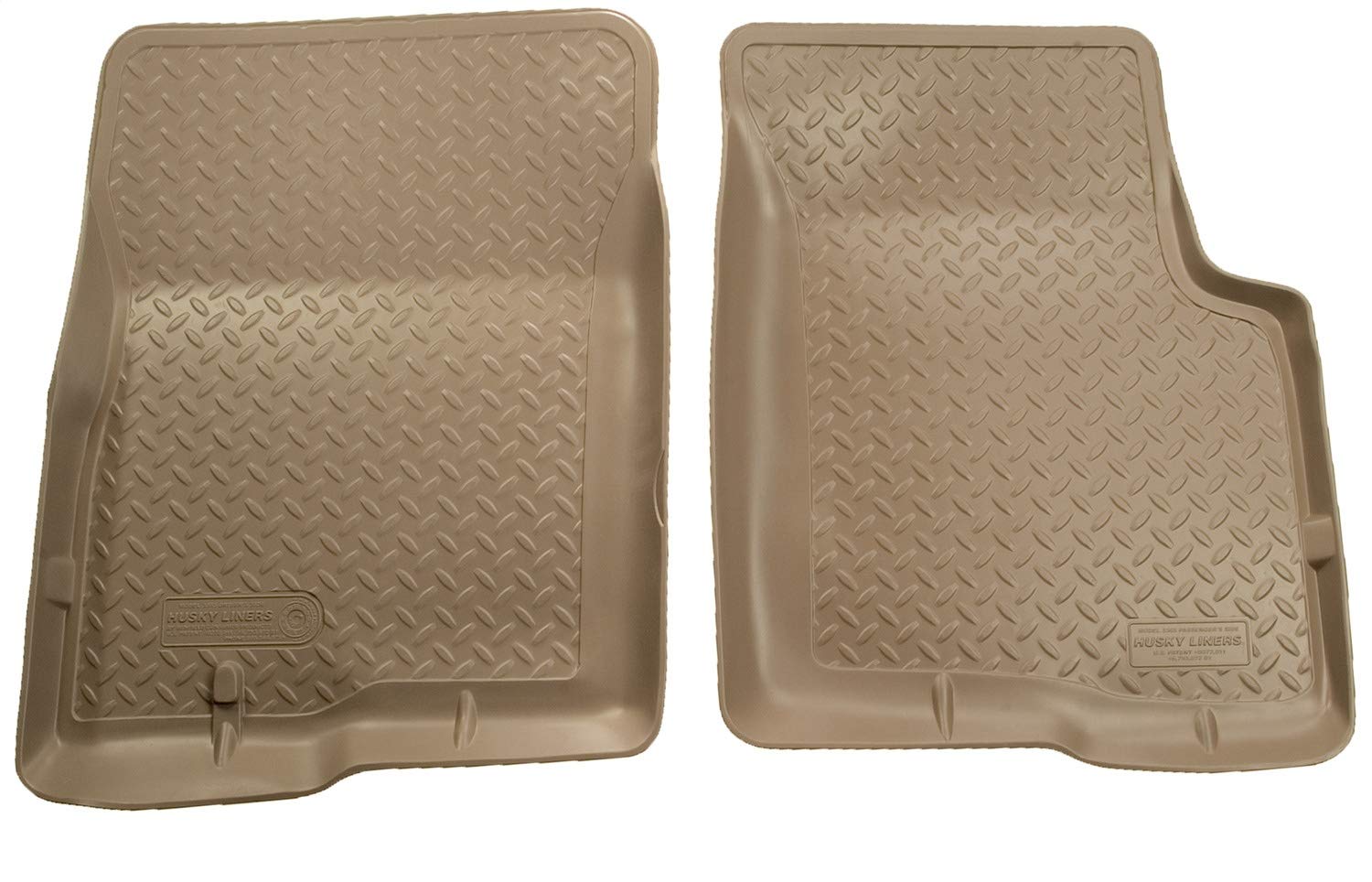 Husky Liners Classic Style Series | 1980 - 1996 Ford Bronco/Ford F-150, 1980 - 1997 Ford F-250/F350 | Front Floor Liners, Tan | 33003