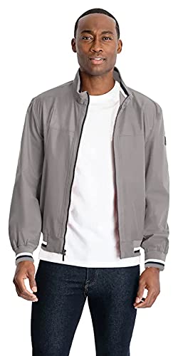 LONDON FOG Men's Stretch Golf Jacket, Light Grey, Large