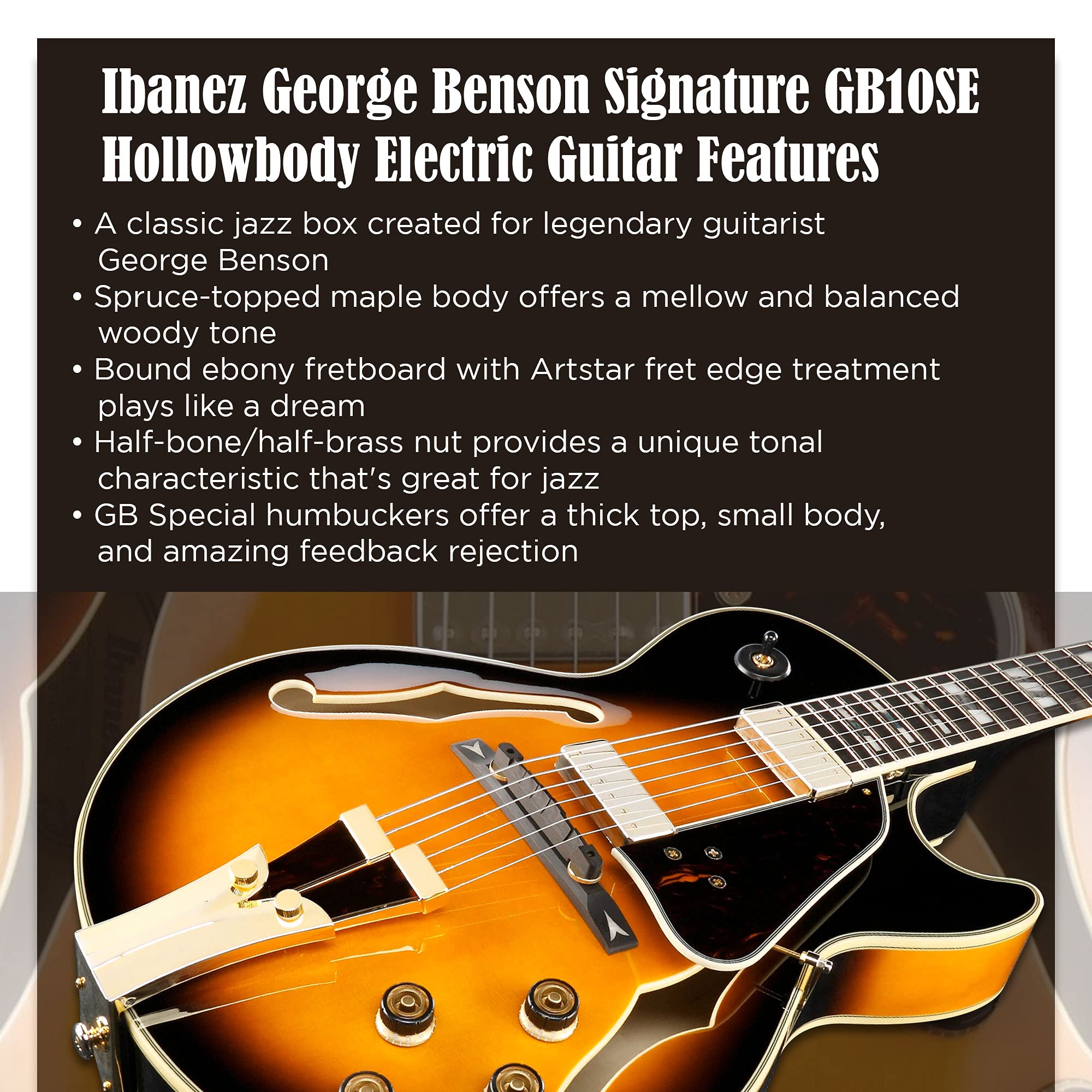 Ibanez George Benson Signature 6-String Electric Guitar (Brown Sunburst)