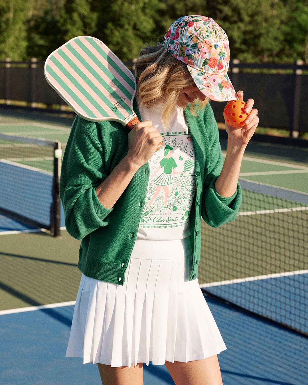 RIFLE PAPER CO. Garden Party Women's Baseball Hat | Classic Six-Panel Floral Print Cap with Adjustable Strap, Made from 100% Cotton, One Size Fits All
