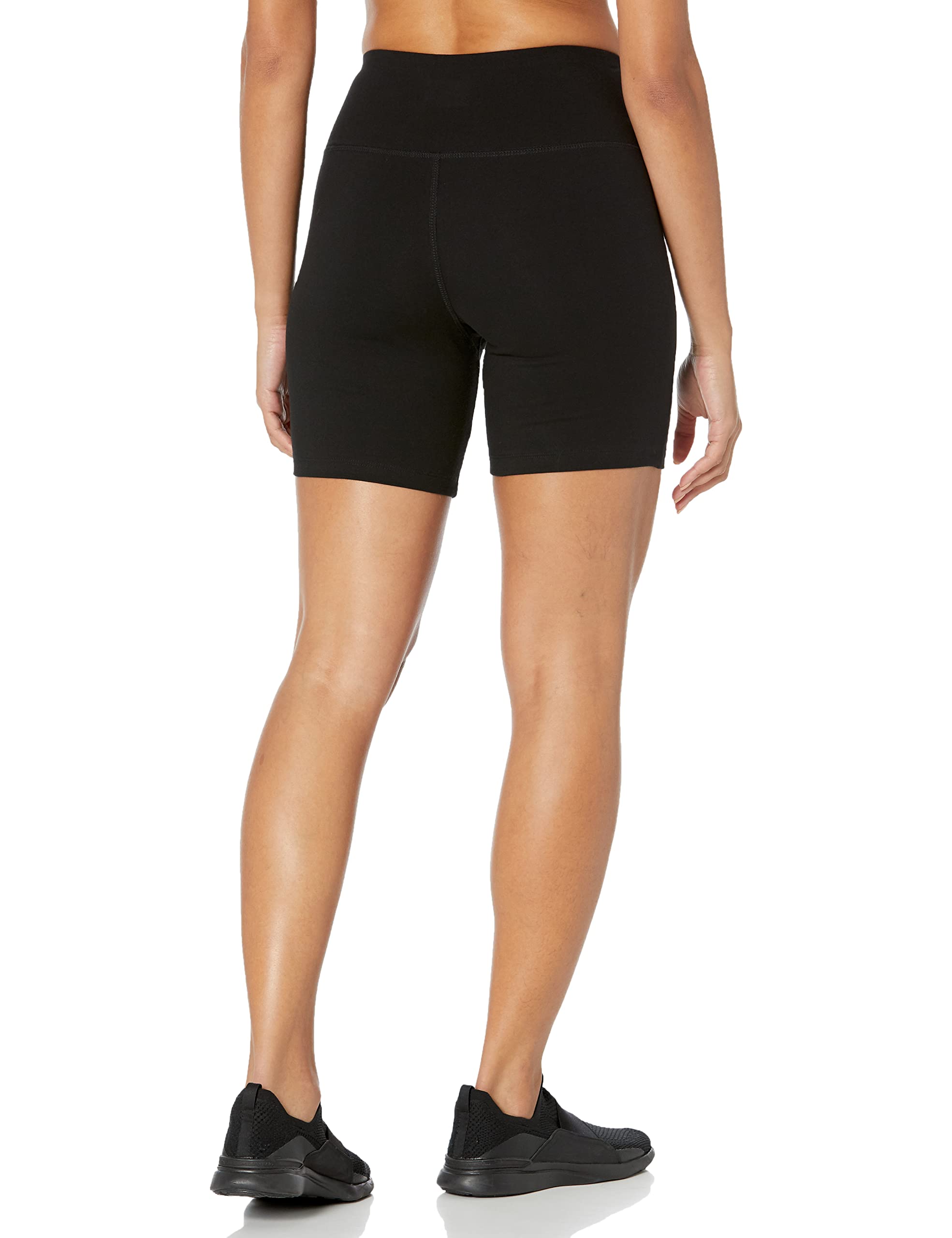 Jockey Womens High Waist 6'' Bike Casual Shorts, Deep Black, Medium US