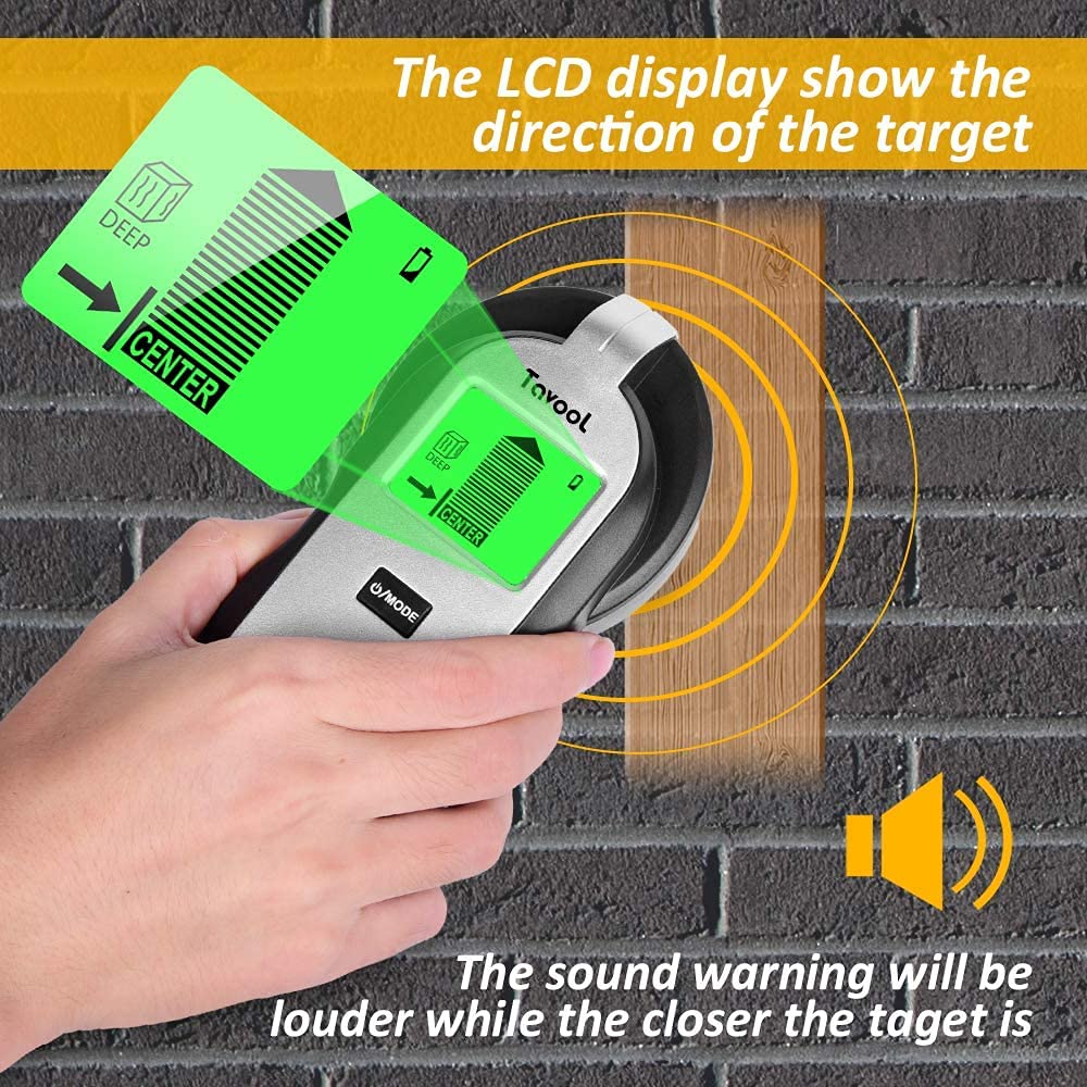 Stud Finder Sensor Wall Scanner - 4 in 1 Electronic Stud Sensor Beam Finders Wall Detector Center Finding with LCD Display for Wood AC Wire Metal Studs Joist Detection