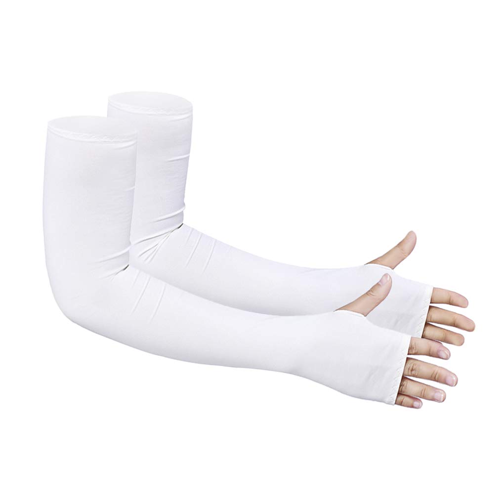 IPENNY 1 Pair UV Protection Cooling Arm Sleeves Cover for Women and Men, Quick Dry No-slip Sun Sleeves Cover for Biking, Gardening, Driving, Fishing, Golf, Hiking