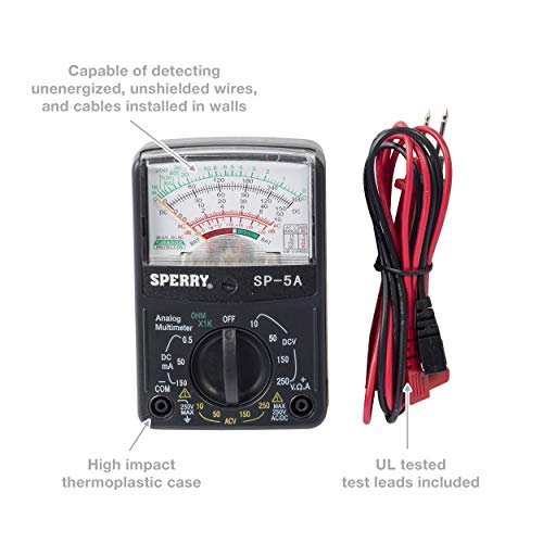 Sperry Instruments HSP5 5 Function Analog Multi-Meter, Manual 13 Range, 300V AC/DC