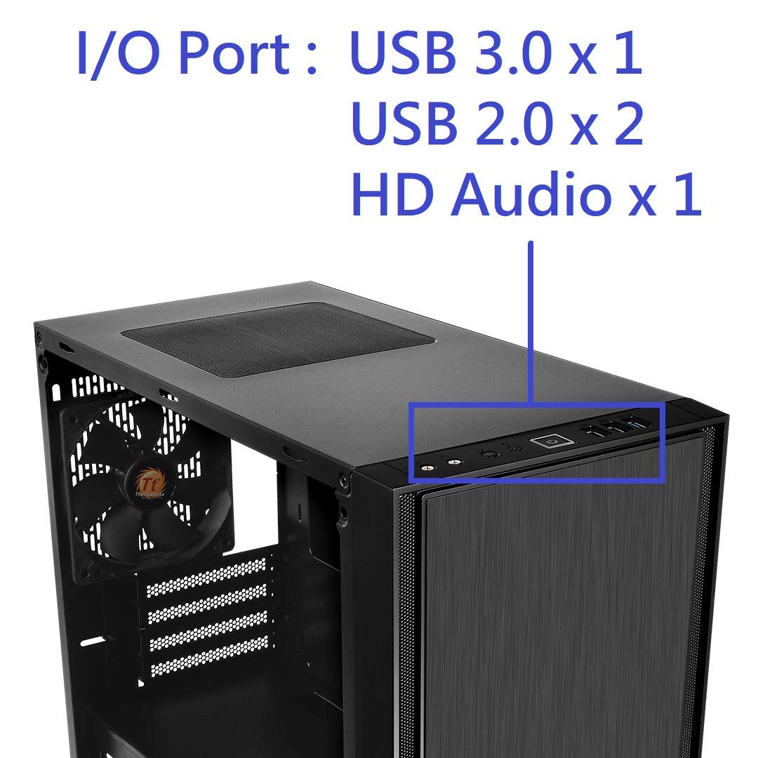 Thermaltake Versa H17 Black Micro ATX Mini Tower Gaming Computer Case 2.0 Edition & Smart 430W 80+ Black Continuous Power ATX 12V V2.3/EPS 12V Active PFC Power Supply PS-SPD-0430NPCWUS-W