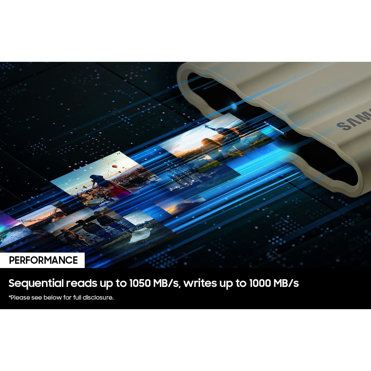 SAMSUNG MU-PE1T0S/AM T7 Shield Portable Solid State Drive 1TB 2022 Black - (2-Pack)