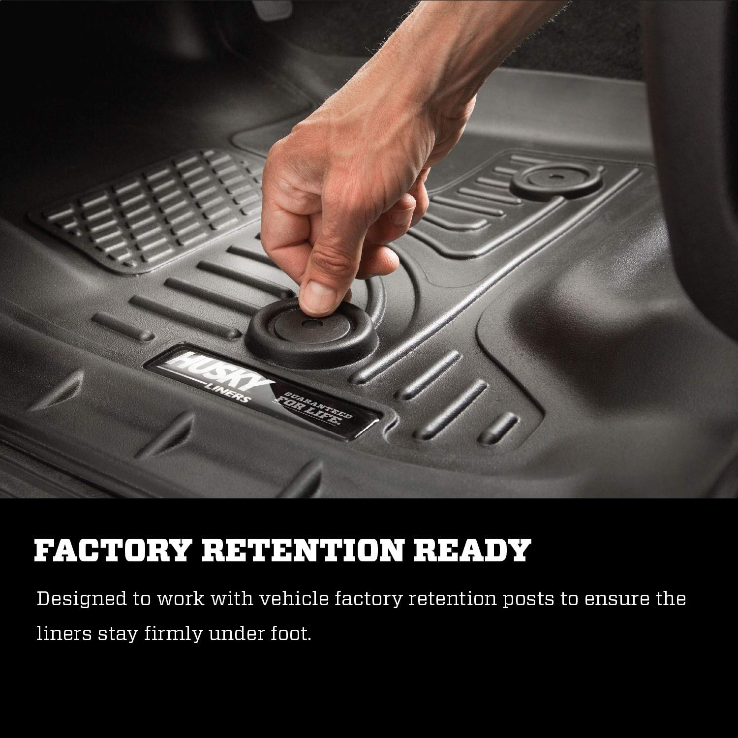 Husky Liners Weatherbeater Floor Mats | Fits 2015 - 2019 Ford Explorer | 2nd Row, 1-pc Black - 14761