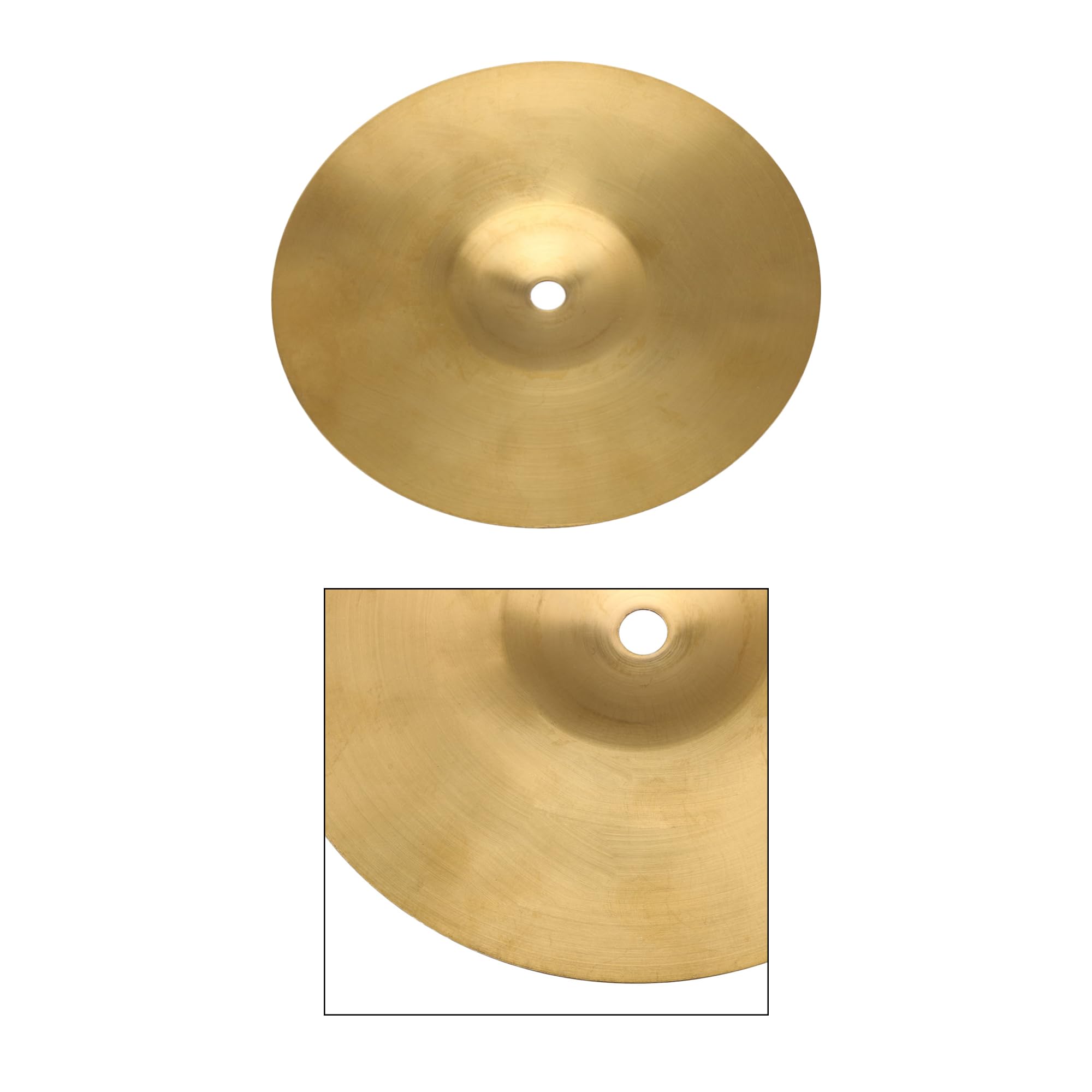 Lovermusic Golden Diameter 8 Inch Drum Cymbal Brass Alloy Crash Percussion Accessories for Drum Kit Suitable for Novices (Small)