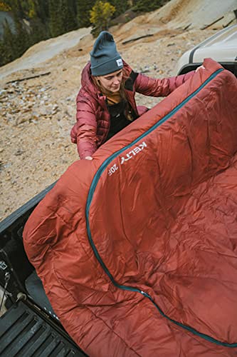 Kelty Tru.Comfort Doublewide 20 Degree Sleeping Bag – Two Person Synthetic for Couples & Family Camping – Stuff Sack Included