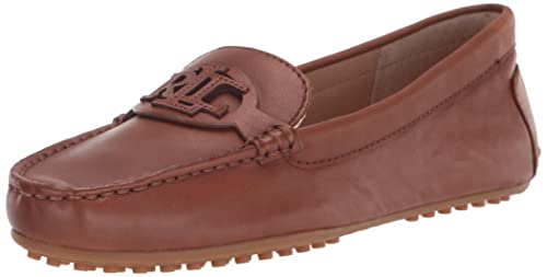 Lauren Ralph Lauren Brynn Driver Loafer Deep Saddle Tan 8 B (M)