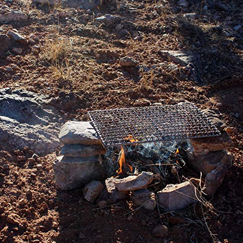 Kuvik's Titanium Mesh Camping Grill - Ultralight and Compact Grill for Backpacking, Camping, and Survival